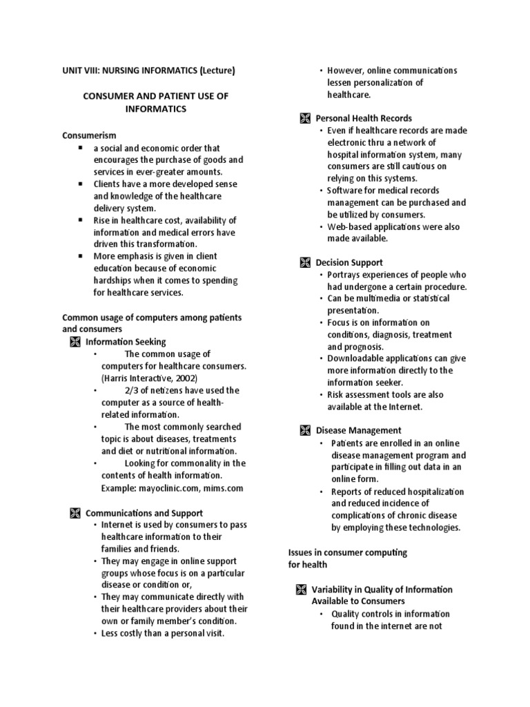 The Impact of Consumer Informatics: Empowering Patients Through Access ...