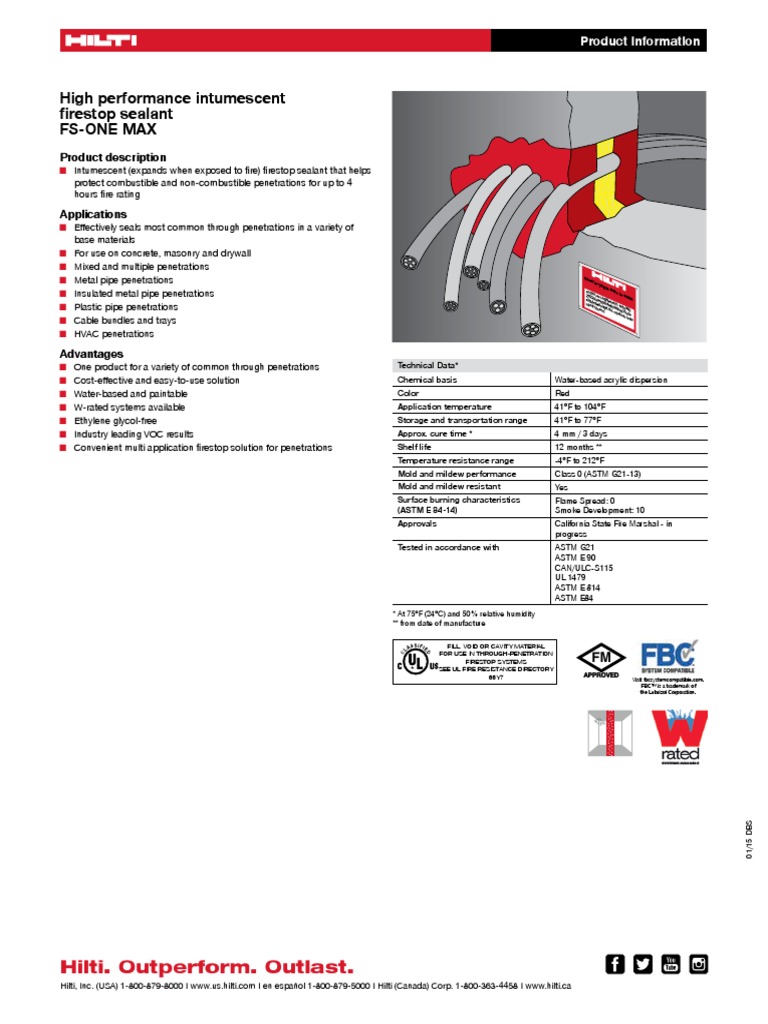 Hilti Fs-One Max | PDF | Construction Law | Fire Protection