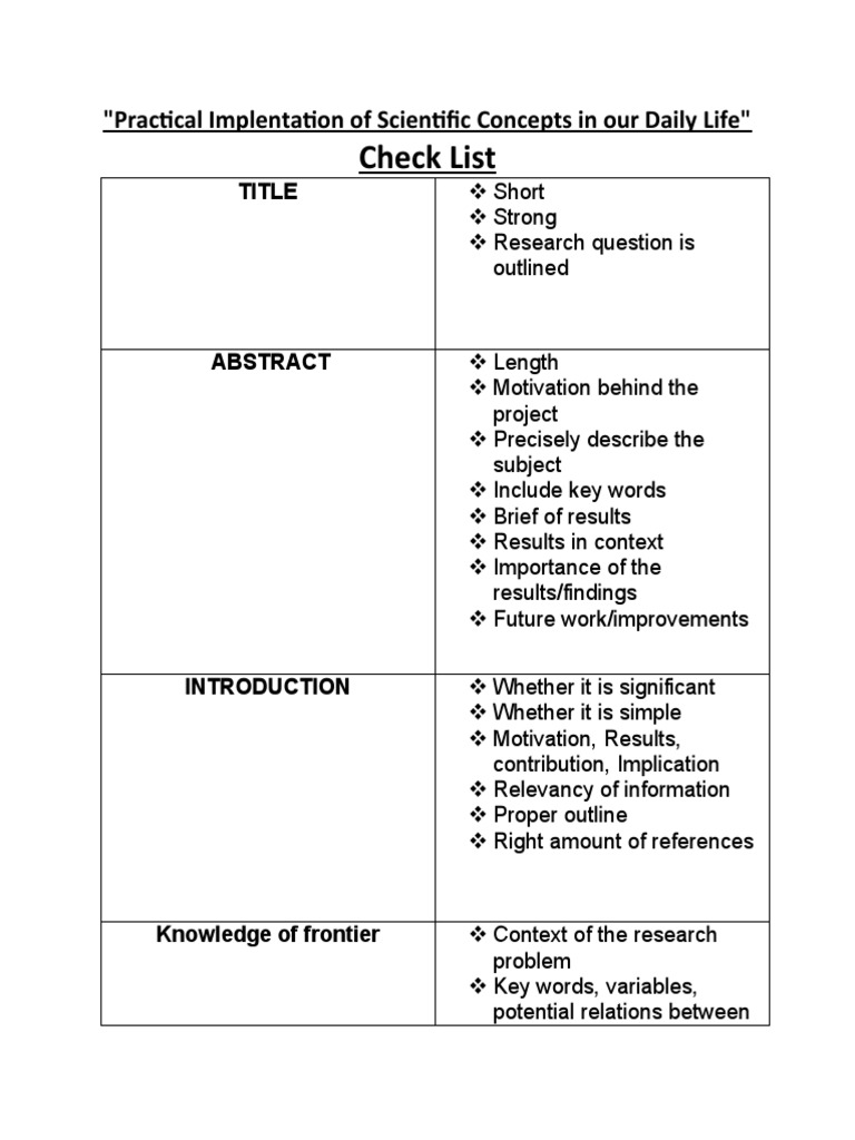 Practical Implentation of Scientific Concepts in Our Daily Life | PDF