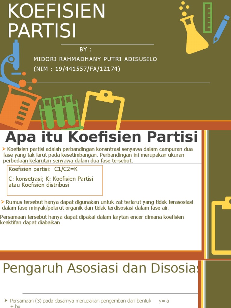 Definisi dan Rumus Koefisien Partisi | PDF