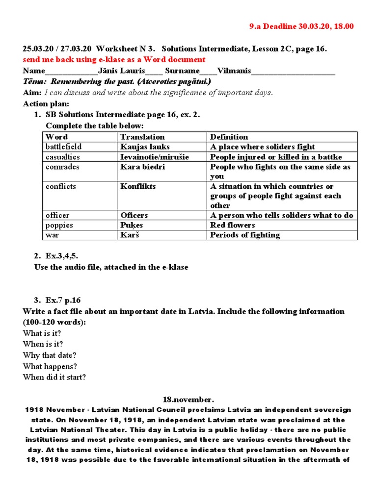 Lesson 2C - Worksheet - 3 - 25 - 03 - 27 - 03 | PDF