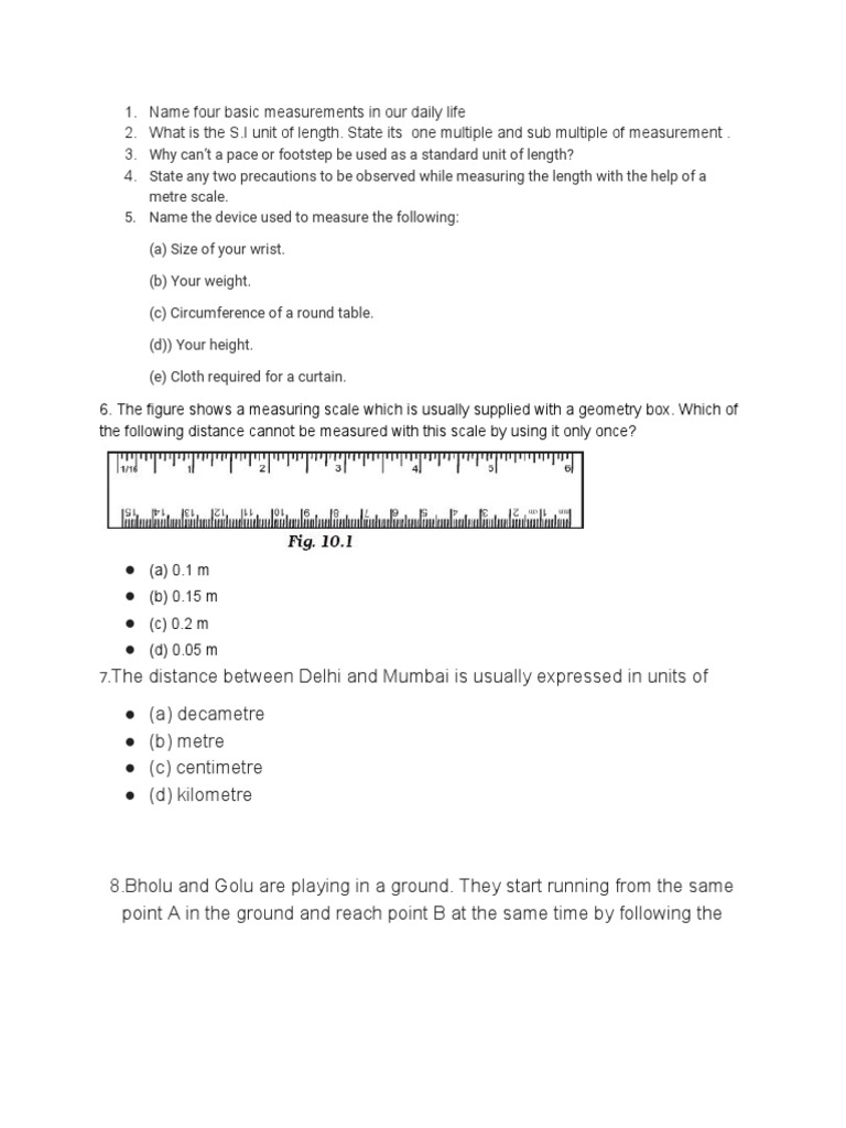 Basic Measurements in Daily Life | PDF | Length | Measurement