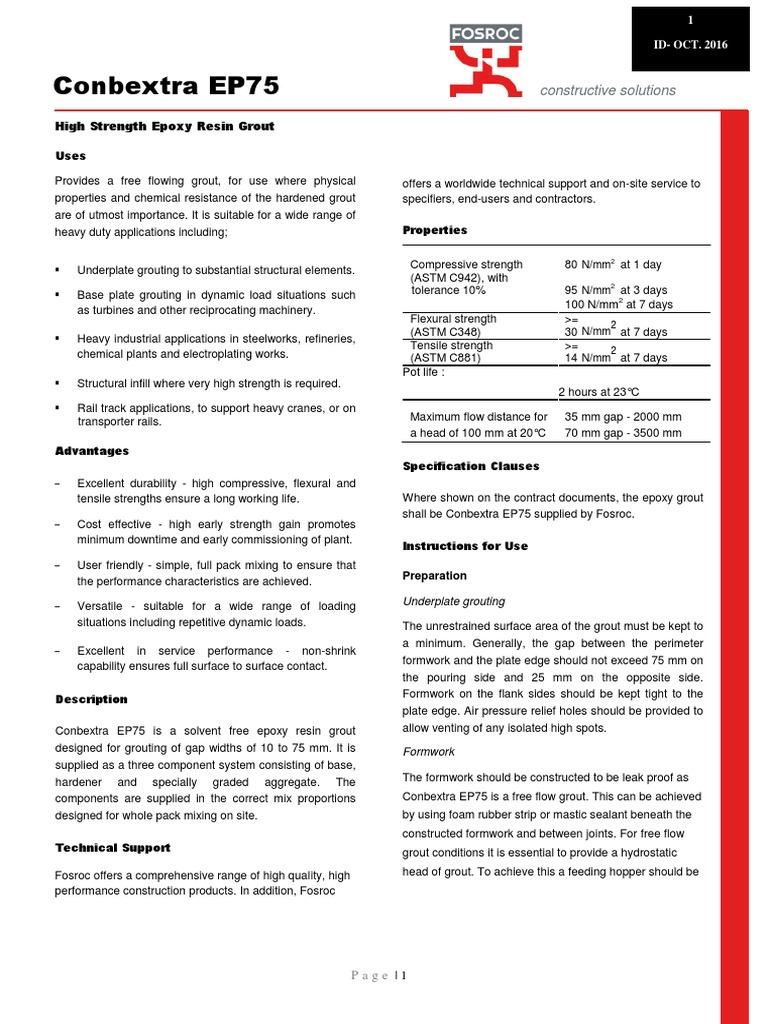 Conbextra EP75 PDF | PDF | Cookware And Bakeware | Rust