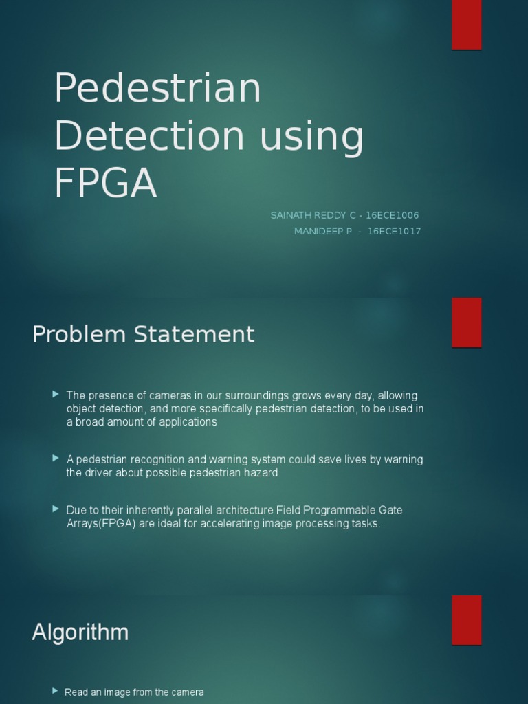 Pedestrian Detection Using Fpga Pdf Machine Learning Artificial Intelligence
