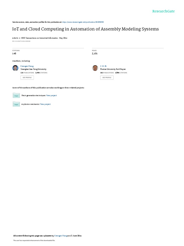 2014 Io Tand Cloud Computingin Automationof Assembly Modeling Systems ...
