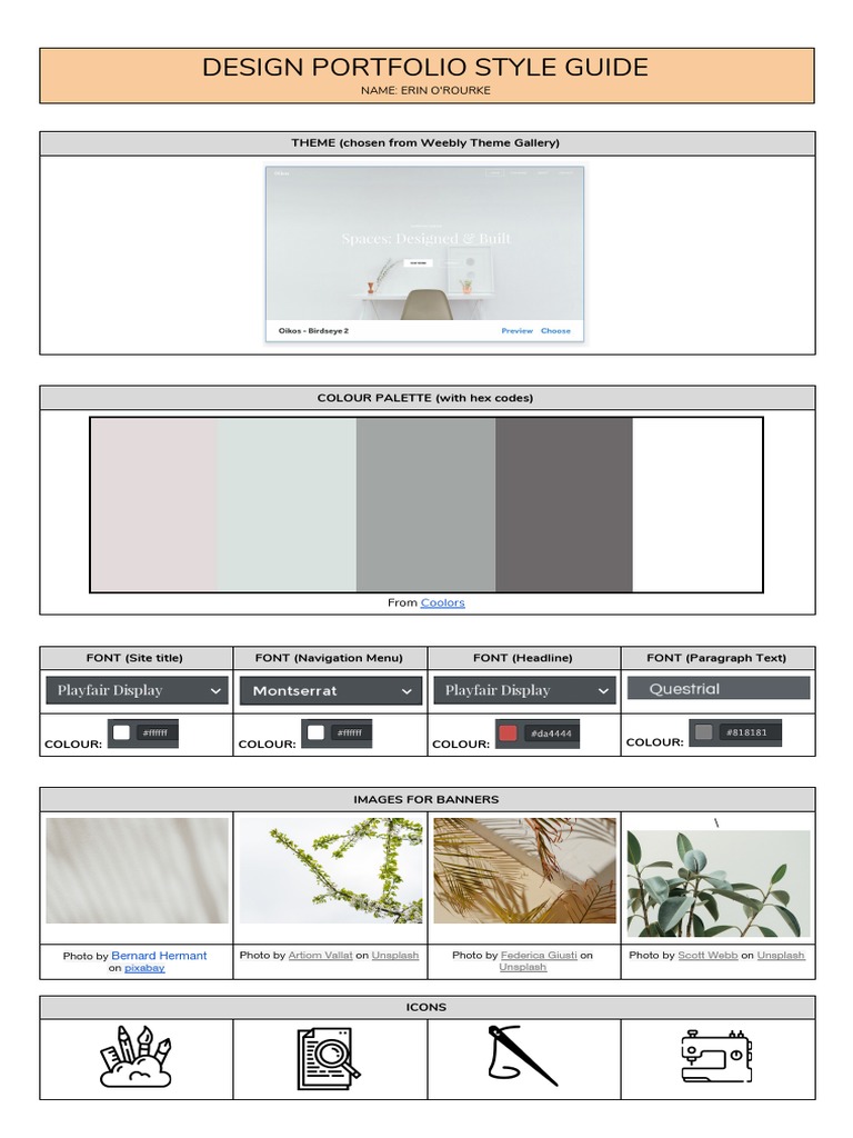 Portfolio Style Guide Example Yasmin Su Xin Ong | PDF | Graphic Design ...