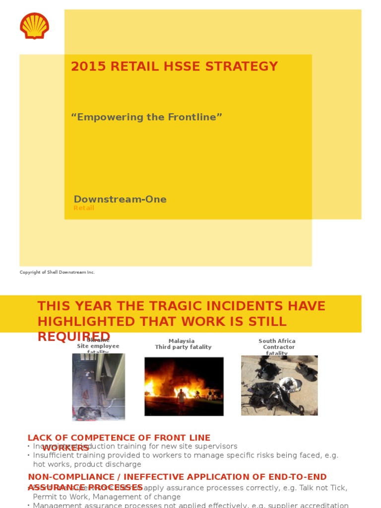 2015 Retail HSSE Strategy - Contractors | PDF | Safety | Audit