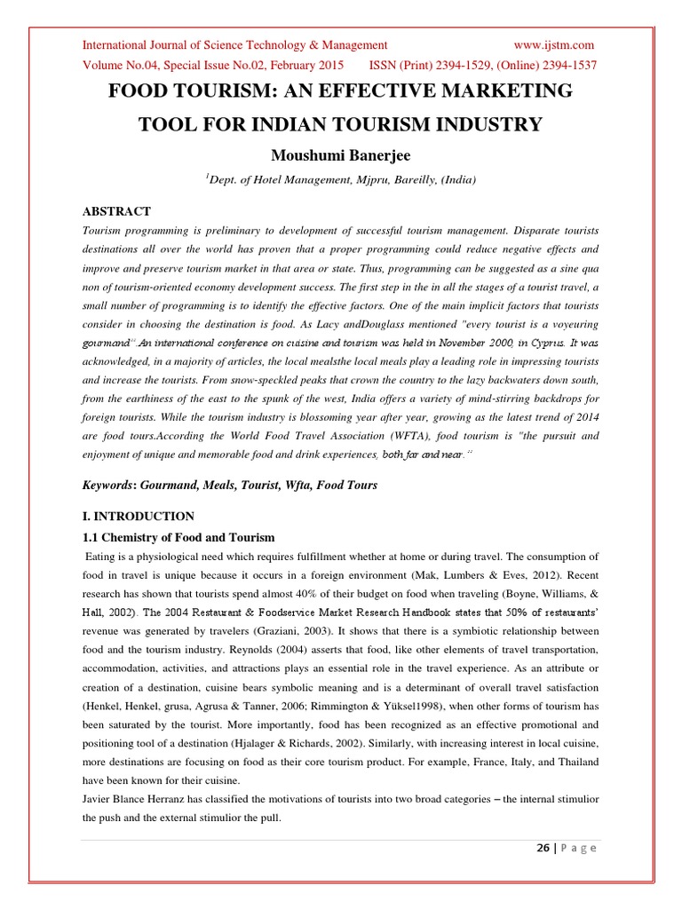 Food Tourism Pdf Pdf Indian Cuisine Curry