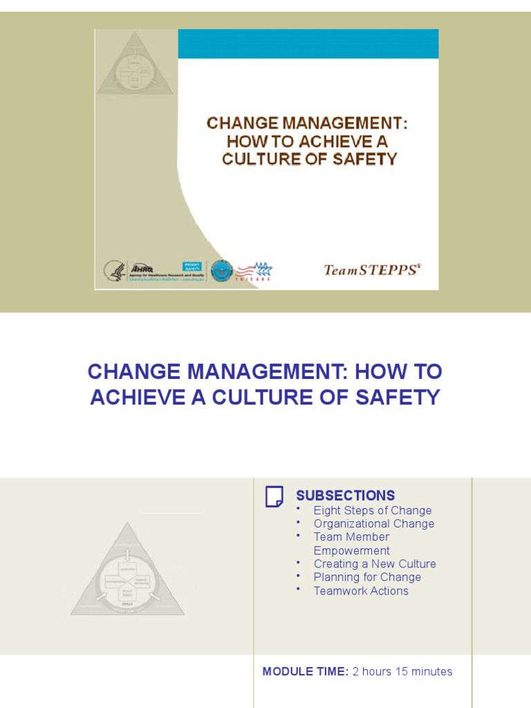 Change Management for Safety Culture | PDF | Change Management | Leadership