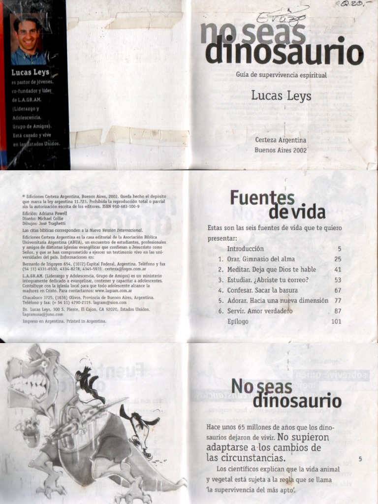 Libro No Seas Dinosaurio PDF | PDF