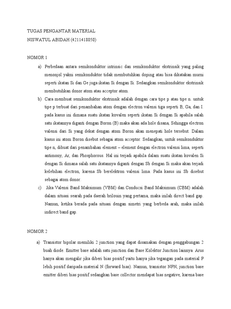 MATERIAL Semikonduktor | PDF