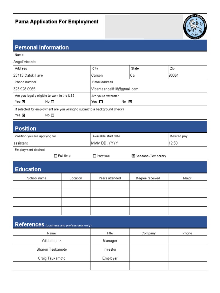 Job-Application-Pama 1 | PDF | Business | Labour