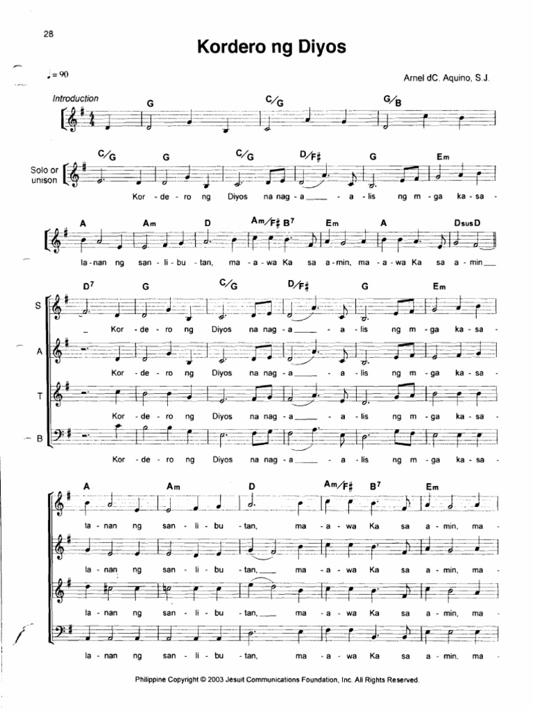 Kordero NG Diyos (OBD) | PDF