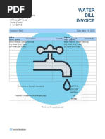 Water Bill Invoice Template | PDF