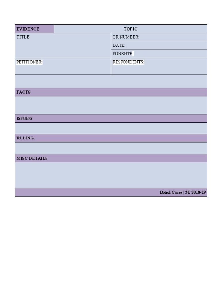 Evid Digest Format | PDF