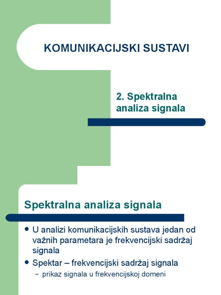 1raz Fourierova Analiza Spektar Signala | PDF