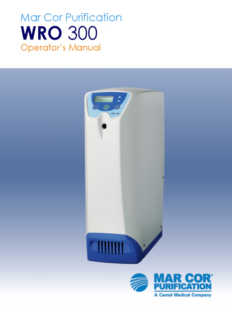 Manual, WRO 300 Operators-3027435 PDF | PDF | Hemodialysis | Disinfectant