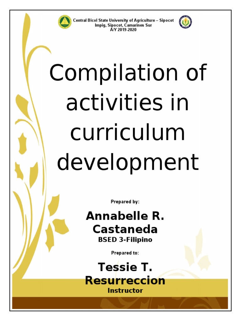 Belle Activities Curdev | PDF | Curriculum | Educational Assessment