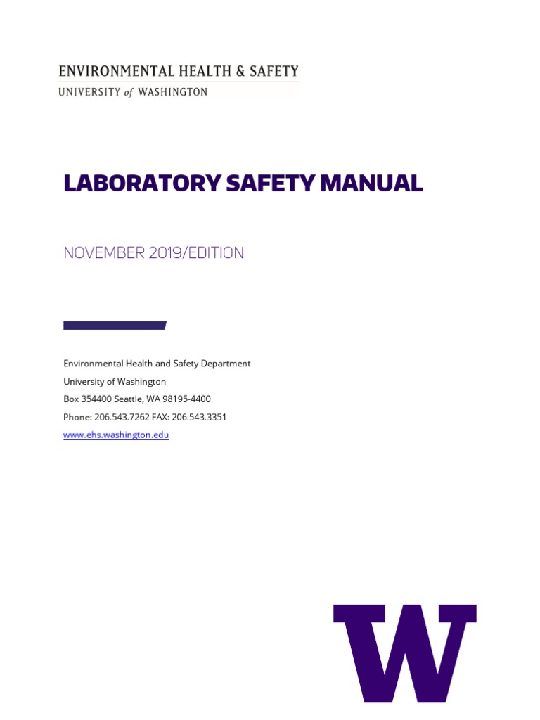 Lab Safety Manual 2019 PDF | PDF | Laboratories | Dangerous Goods