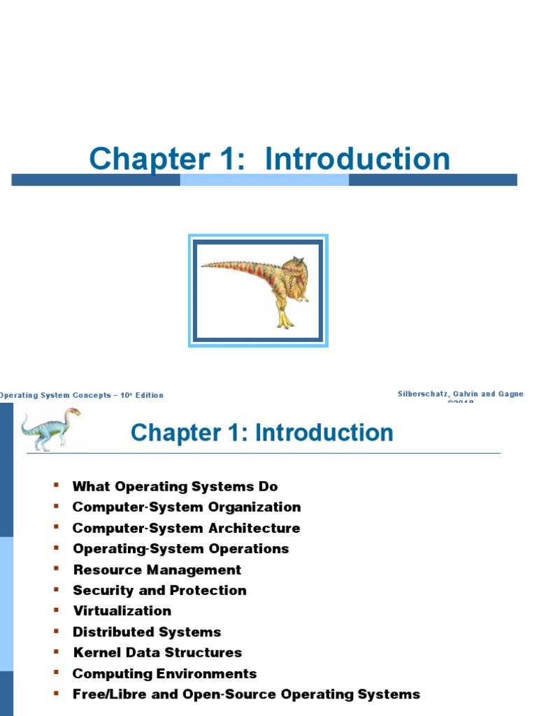 Chapter 1: Introduction: Silberschatz, Galvin and Gagne ©2018 Operating System Concepts - 10 ...