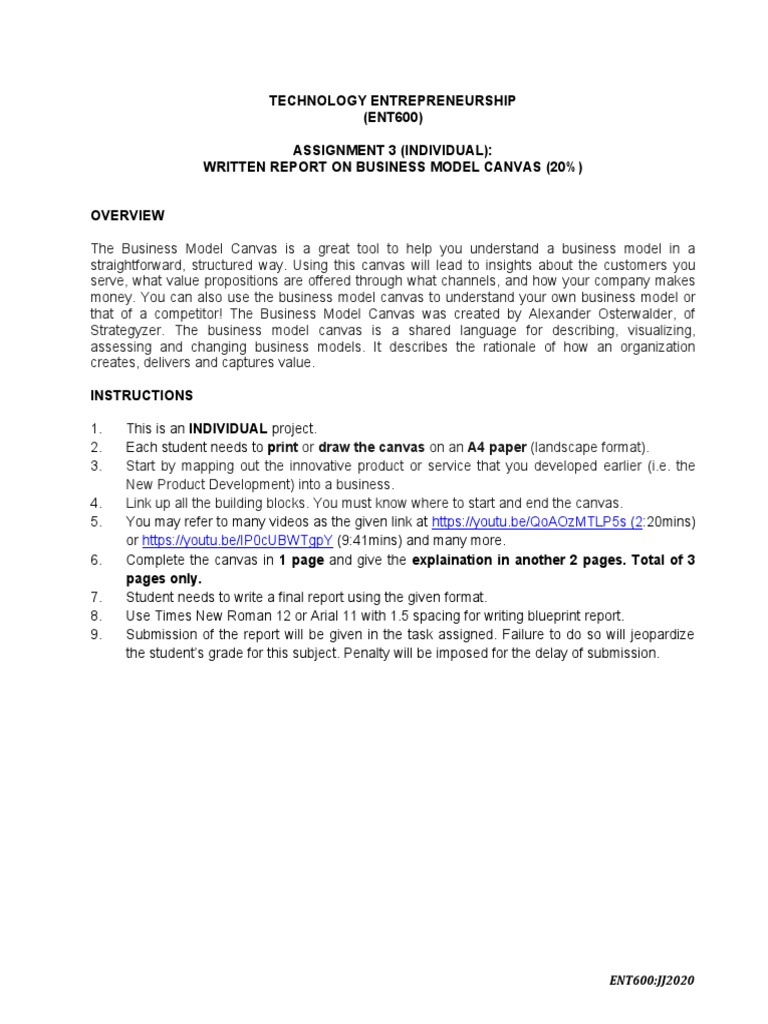 3a - A3 - BMC - Guidelines & Template | PDF | Business Model | Business