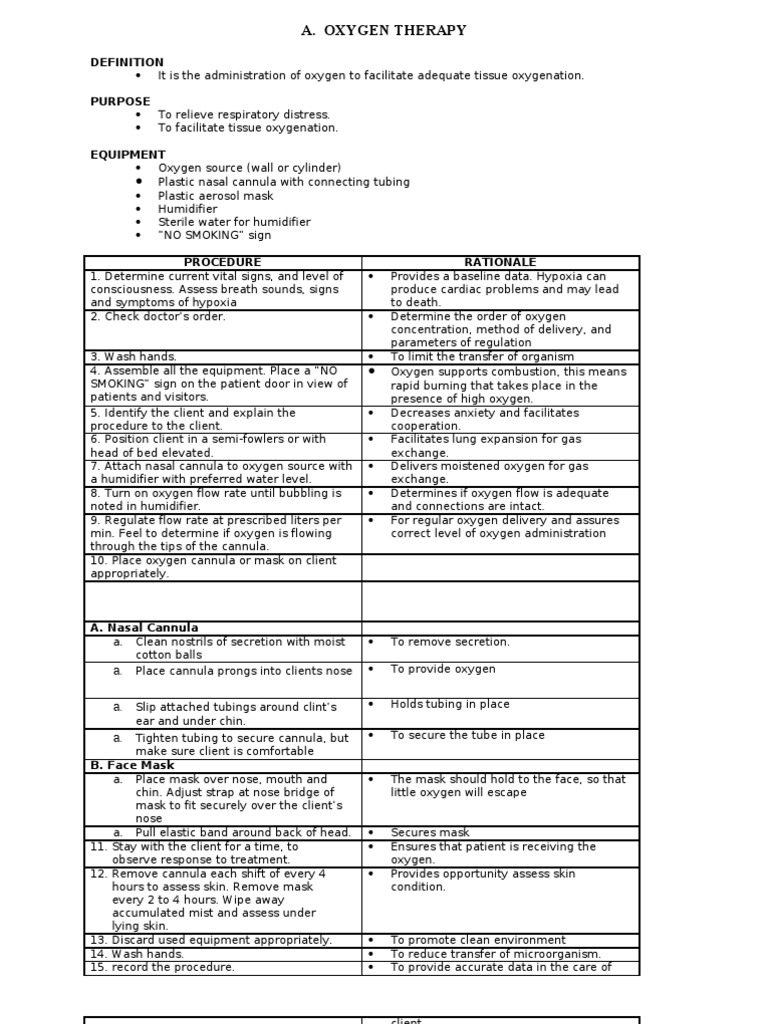 Oxygen Therapy | PDF | Breathing | Respiratory Tract