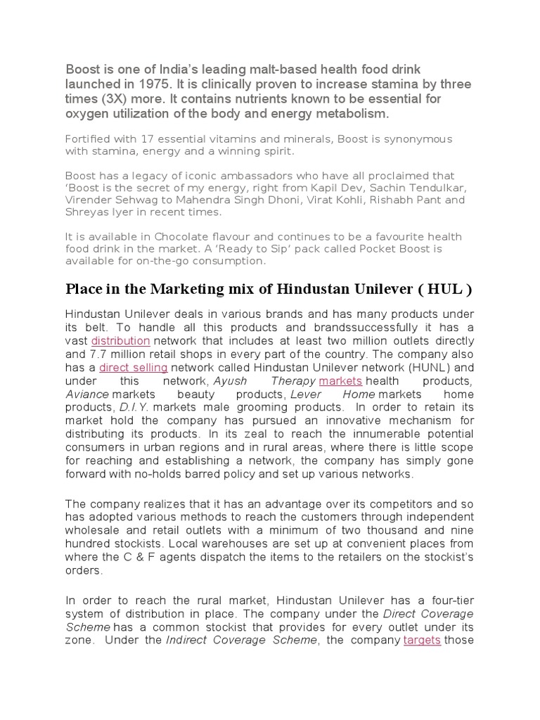 Place in The Marketing Mix of Hindustan Unilever (HUL) : Distribution ...