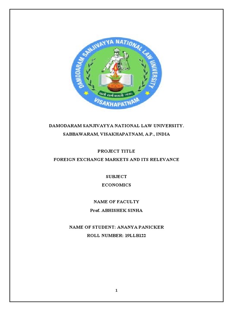 Economics Project | PDF | Foreign Exchange Market | Exchange Rate