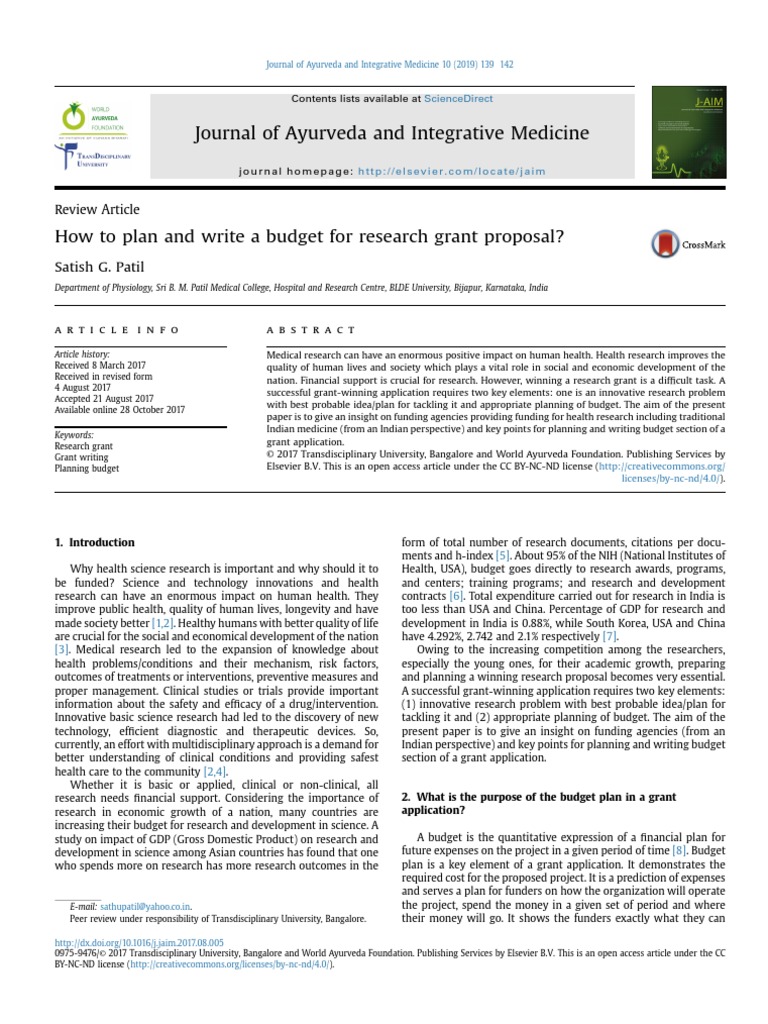 Journal of Ayurveda and Integrative Medicine: Satish G. Patil | PDF ...