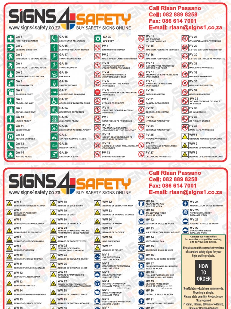Signs4Safety Photo - Luminescent and NOSA Safety Signs Brochure | PDF