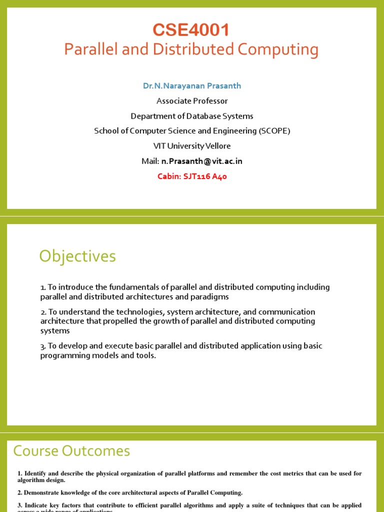 An Introduction to Parallel and Distributed Computing Concepts and Architectures | PDF ...