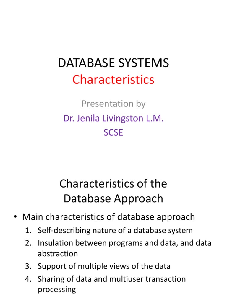 3-Database System Characteristics | PDF | Conceptual Model | Database Transaction