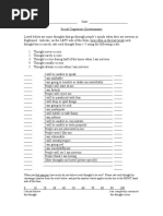 Social Connectedness Scale | PDF | Psychology | Psychotherapy