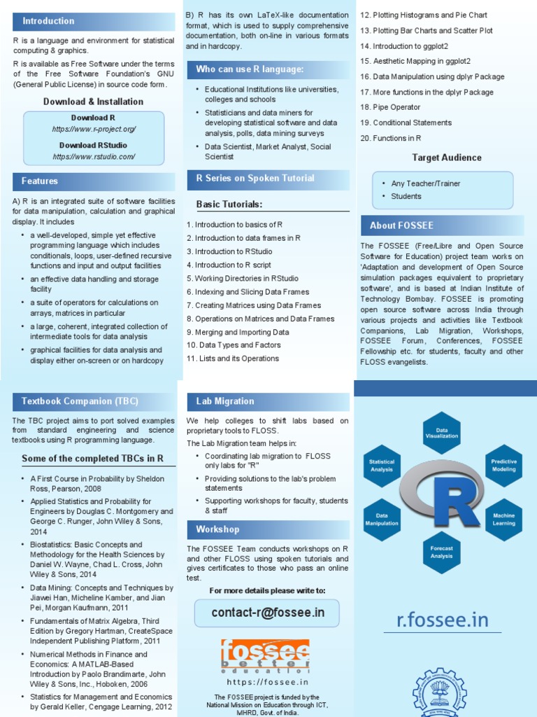 R Brochure English PDF | PDF | R (Programming Language) | Computing