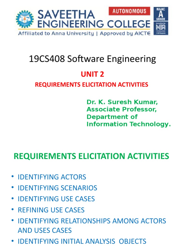 Requirements Elicitation Activities | PDF | Use Case | System