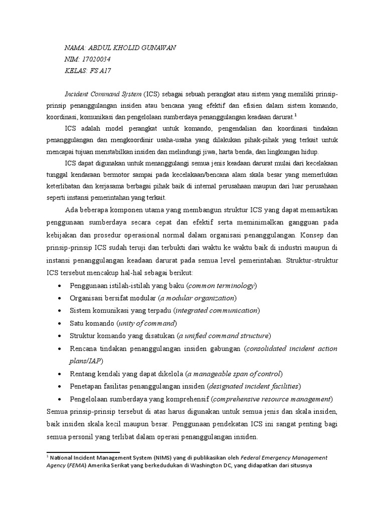 Incident Command Systemics Pdf 8634