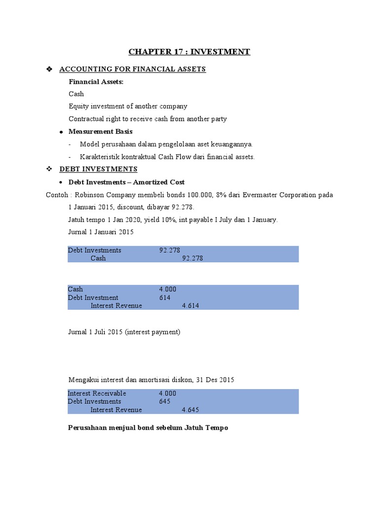 Resume Kieso Chapter 17 Pdf Bonds Finance Investing