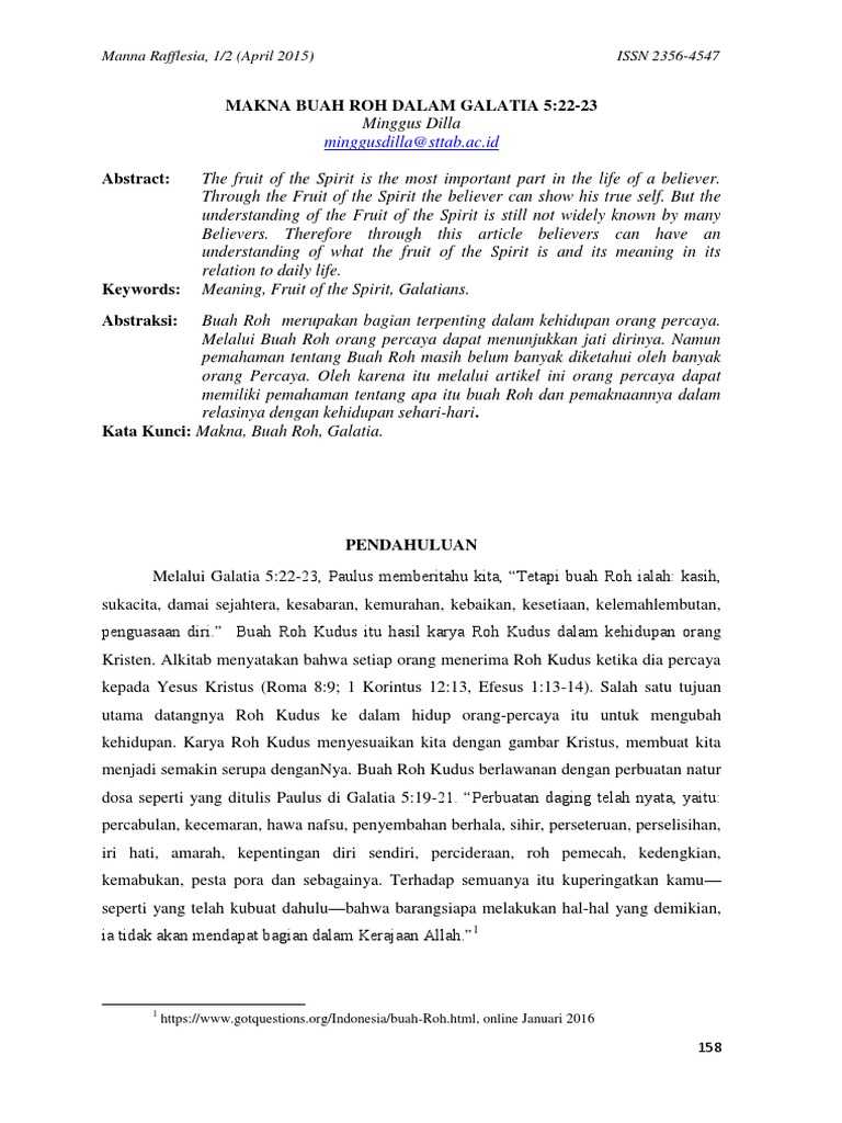 Makna Buah Roh dalam Galatia | PDF | Agama & Spiritualitas