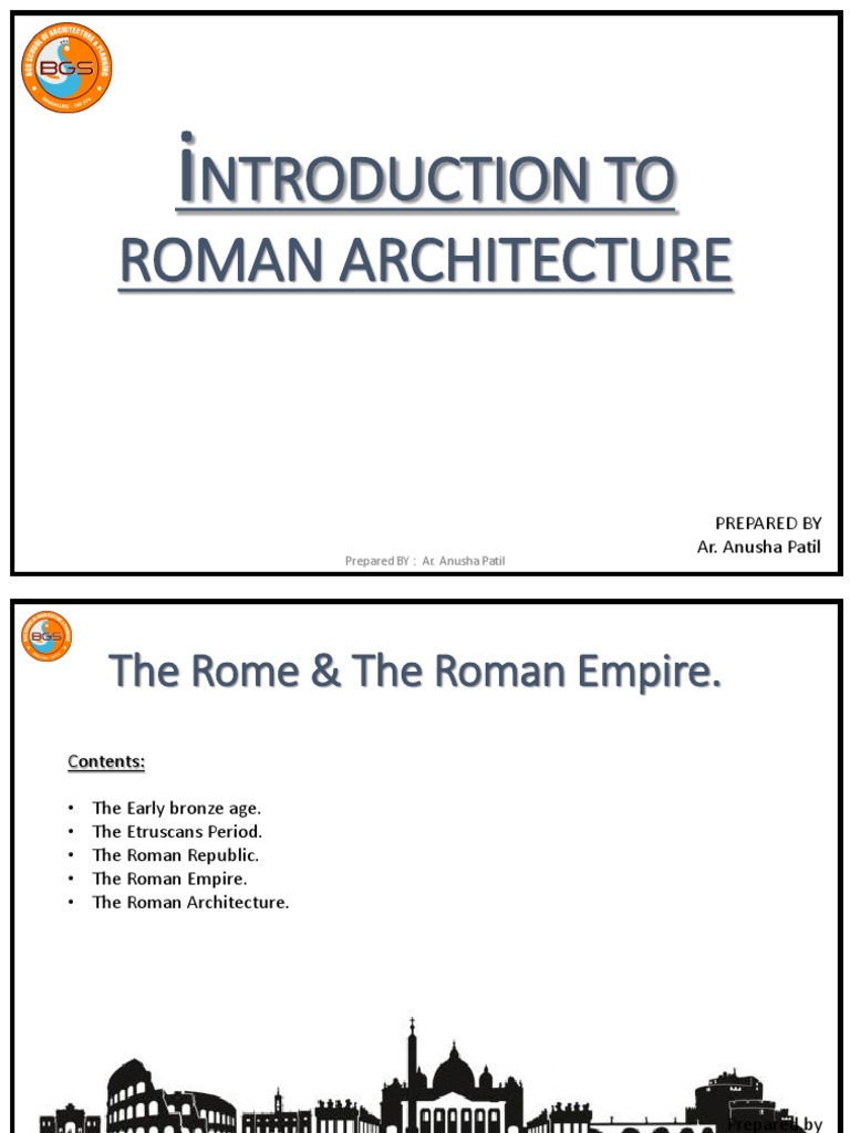 Roman Architecture Overview | PDF | Ancient Rome | Roman Empire