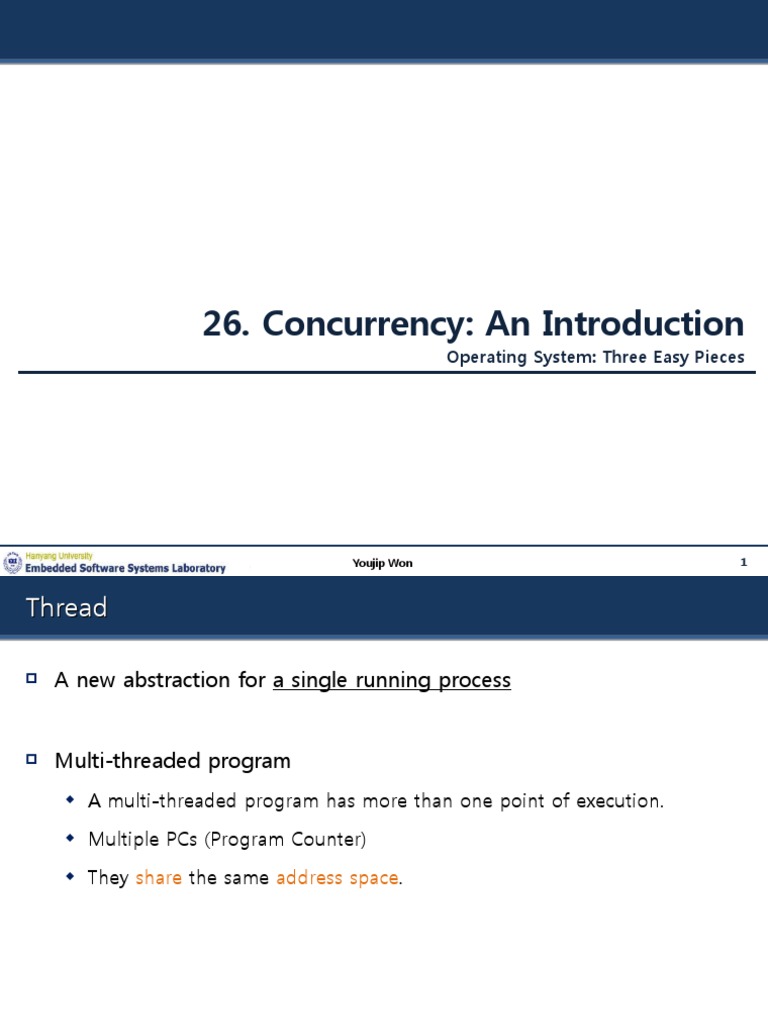 Intro to Concurrency in OS | PDF | Thread (Computing) | Operating ...