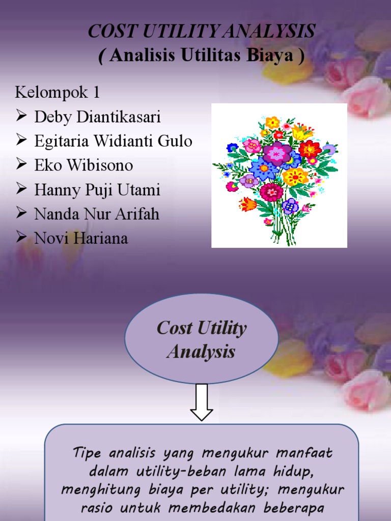 COST UTILITY ANALYSIS New | PDF