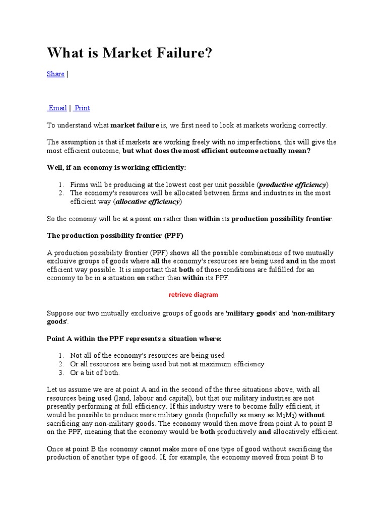 What Is Market Failure | PDF | Market (Economics) | Economies