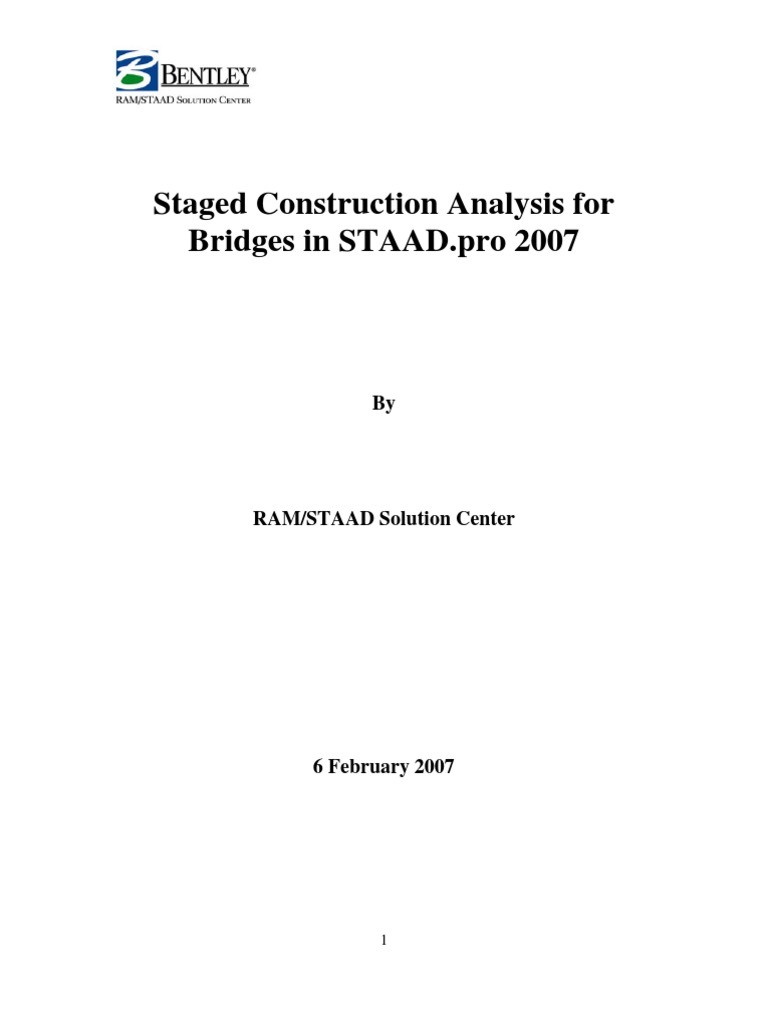 Staged Construction Analysis in STAAD | PDF