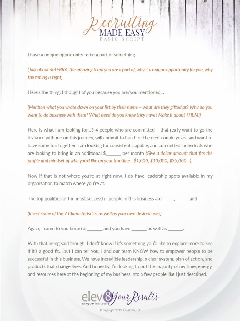 PDF 12 - Recruiting Made Easy Basic Script PDF | PDF