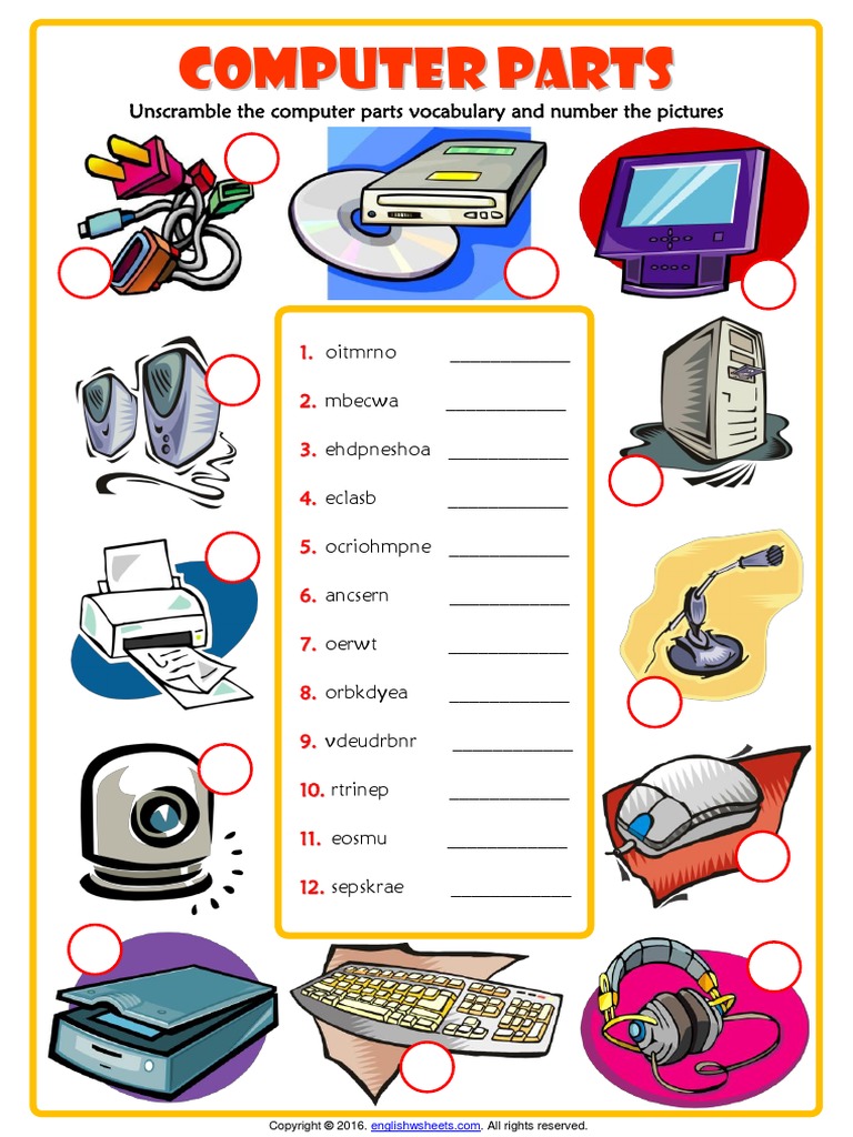 Words Esl Vocabulary Worksheet | PDF