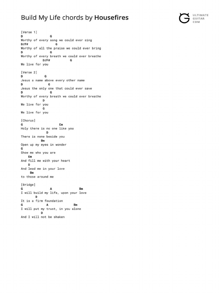 Build My Life Chords | PDF