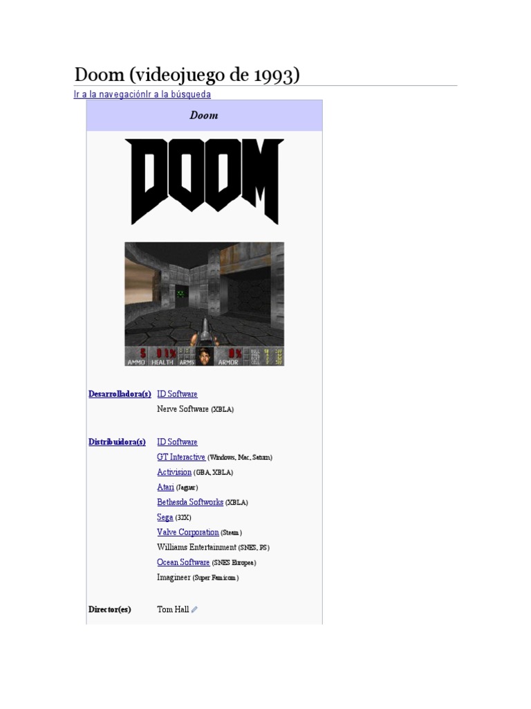 Doom | PDF | Informática y tecnología de la información | Ocio