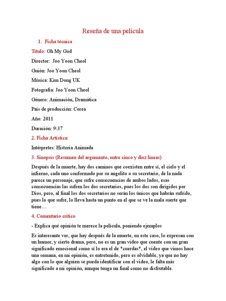 Reseña de Una Película | PDF