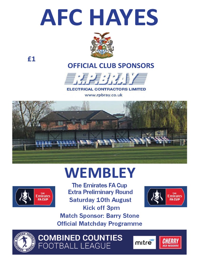 Afc Hayes: Wembley | PDF | West Ham United F.C. | Chelsea F.C.