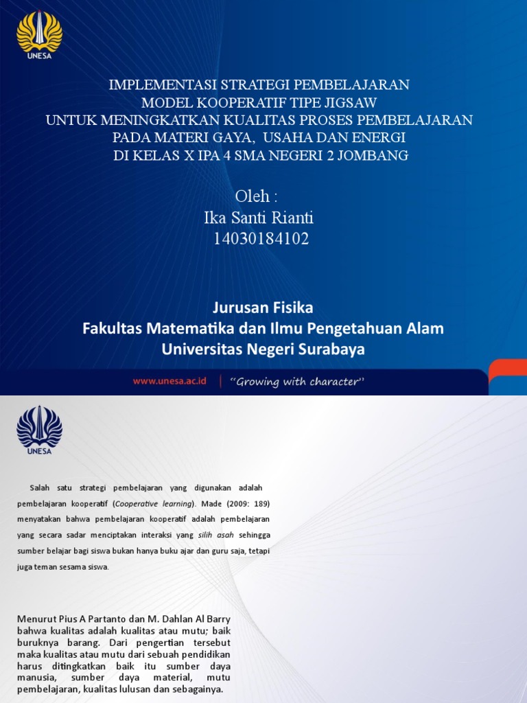 Template PPT Fisika Unesa | PDF